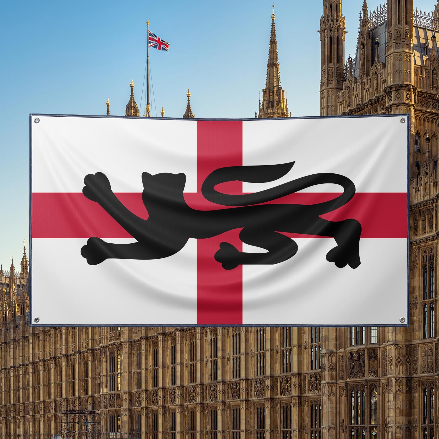 England Lion - Fully Customisable (5X3 FT) – Terrace Flags