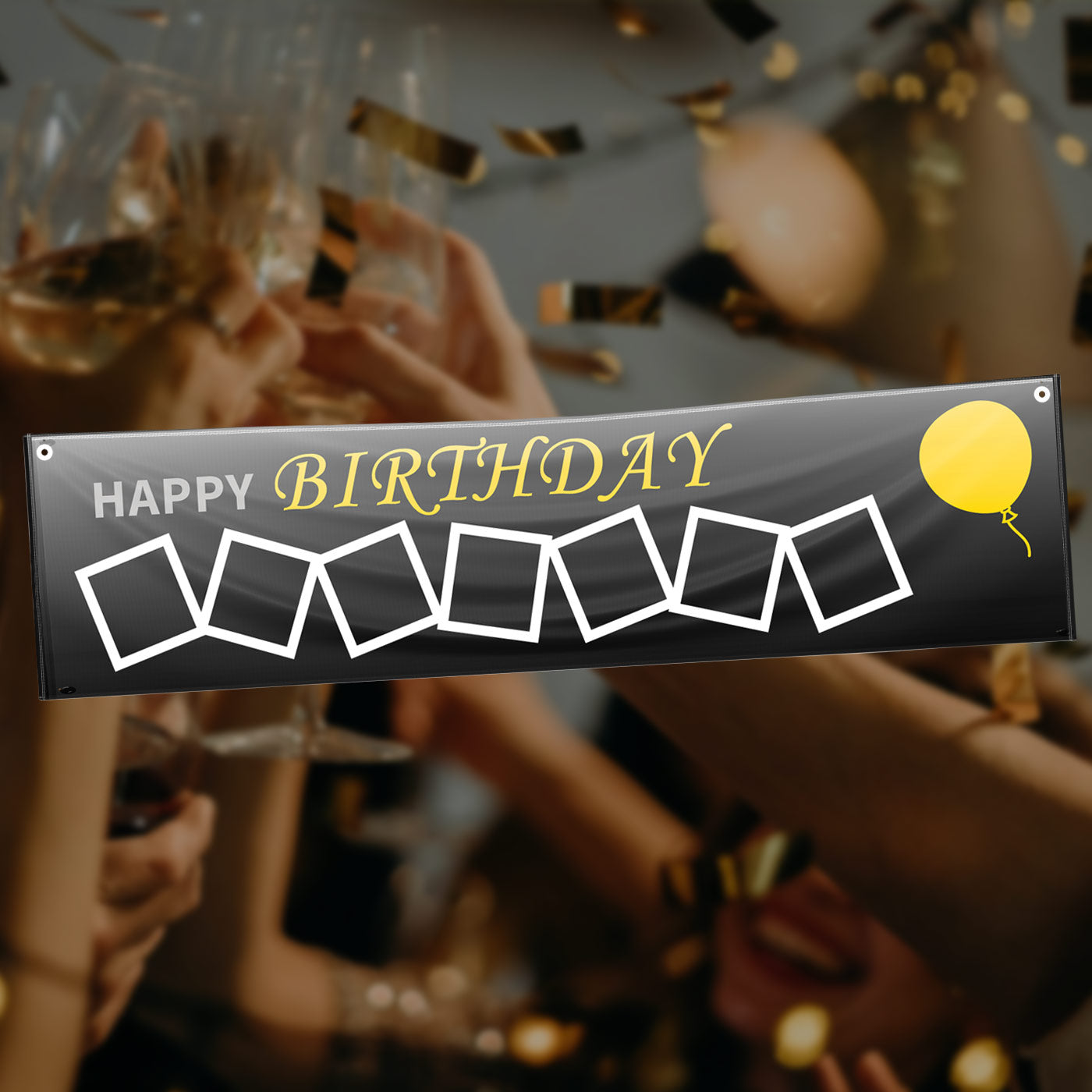Happy Birthday Banner - Fully Customisable (8x2 FT) – Terrace Flags