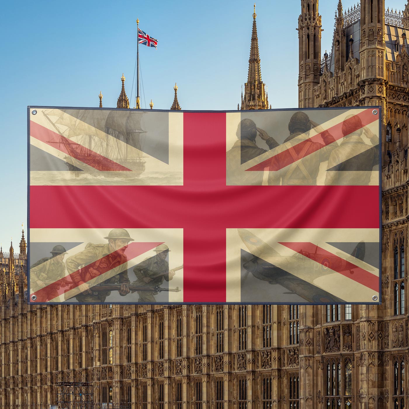 Union Flag Imagery - Fully Customisable (5X3 FT) – Terrace Flags