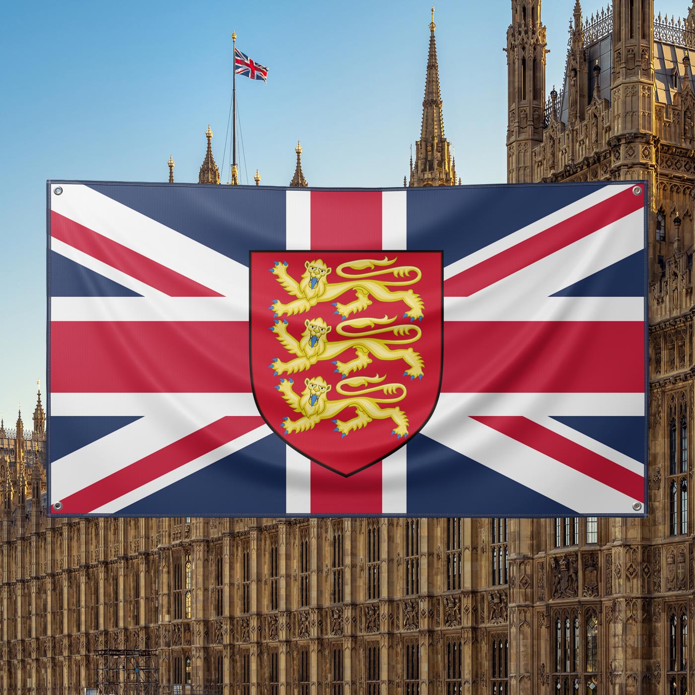Union Flag Shield - Fully Customisable (5X3 FT) – Terrace Flags