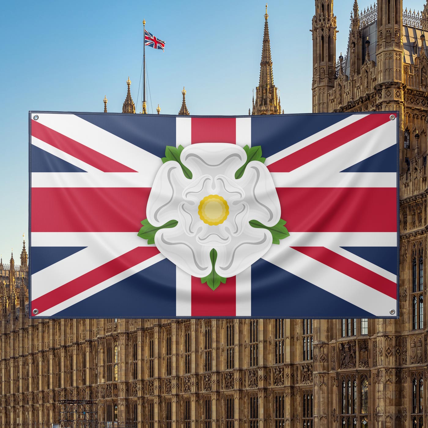 Union Flag Yorkshire - Fully Customisable (5X3 FT) – Terrace Flags